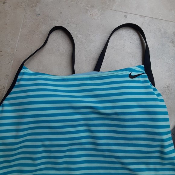 Nike | Swim | Nike Laser Stripe Racerback Tankini Swimsuit Blue | Poshmark